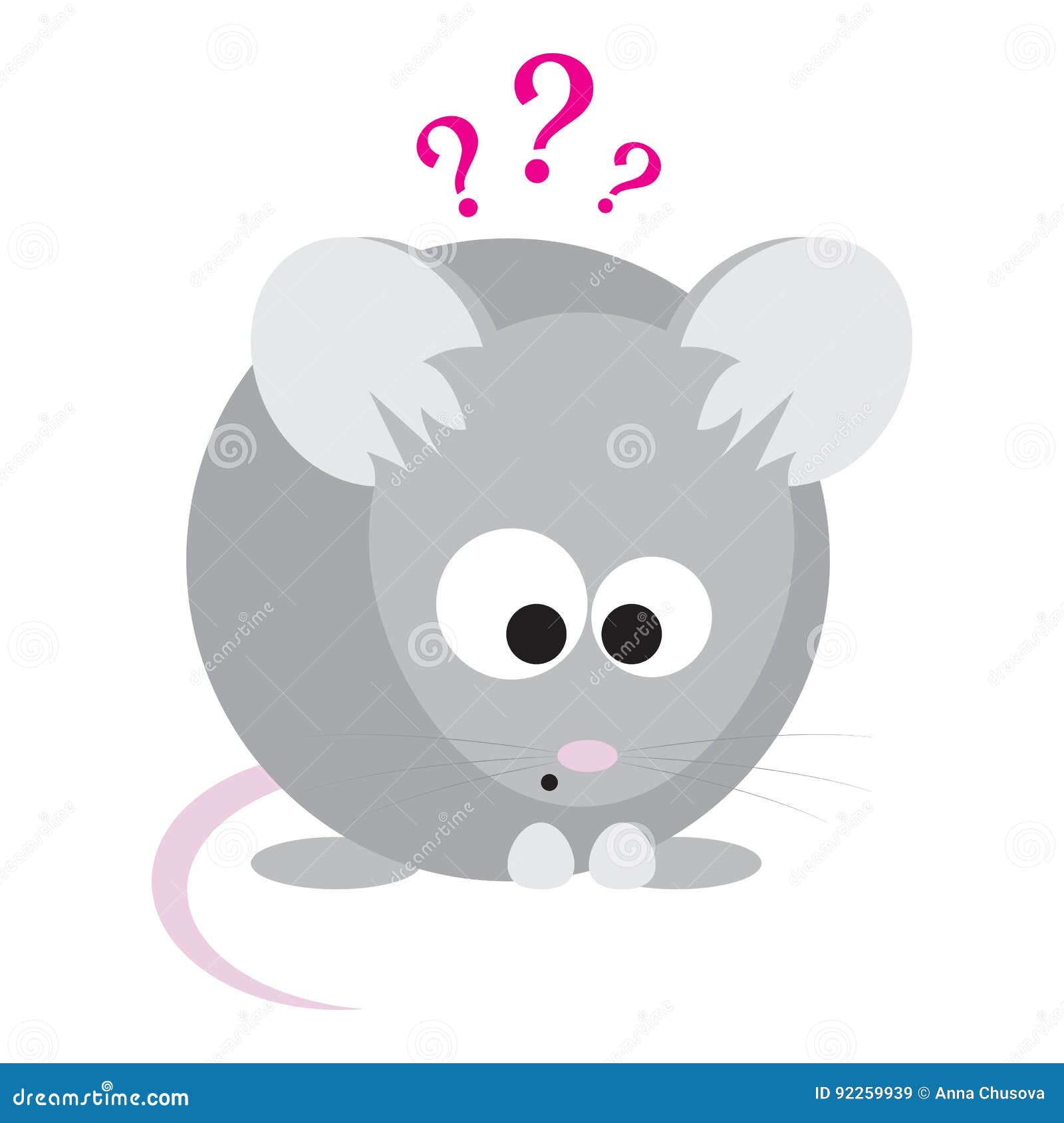 Funny Surprised Mouse stock vector. Illustration of small - 92259939