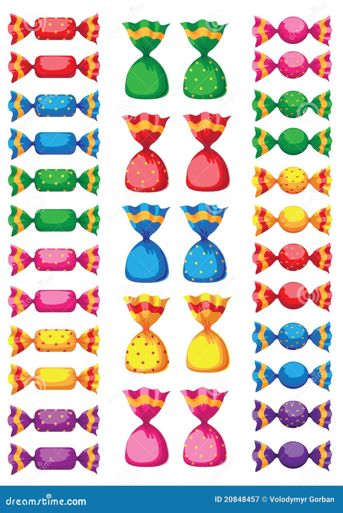 Funny sweets candy stock vector. Illustration of heart - 20848457