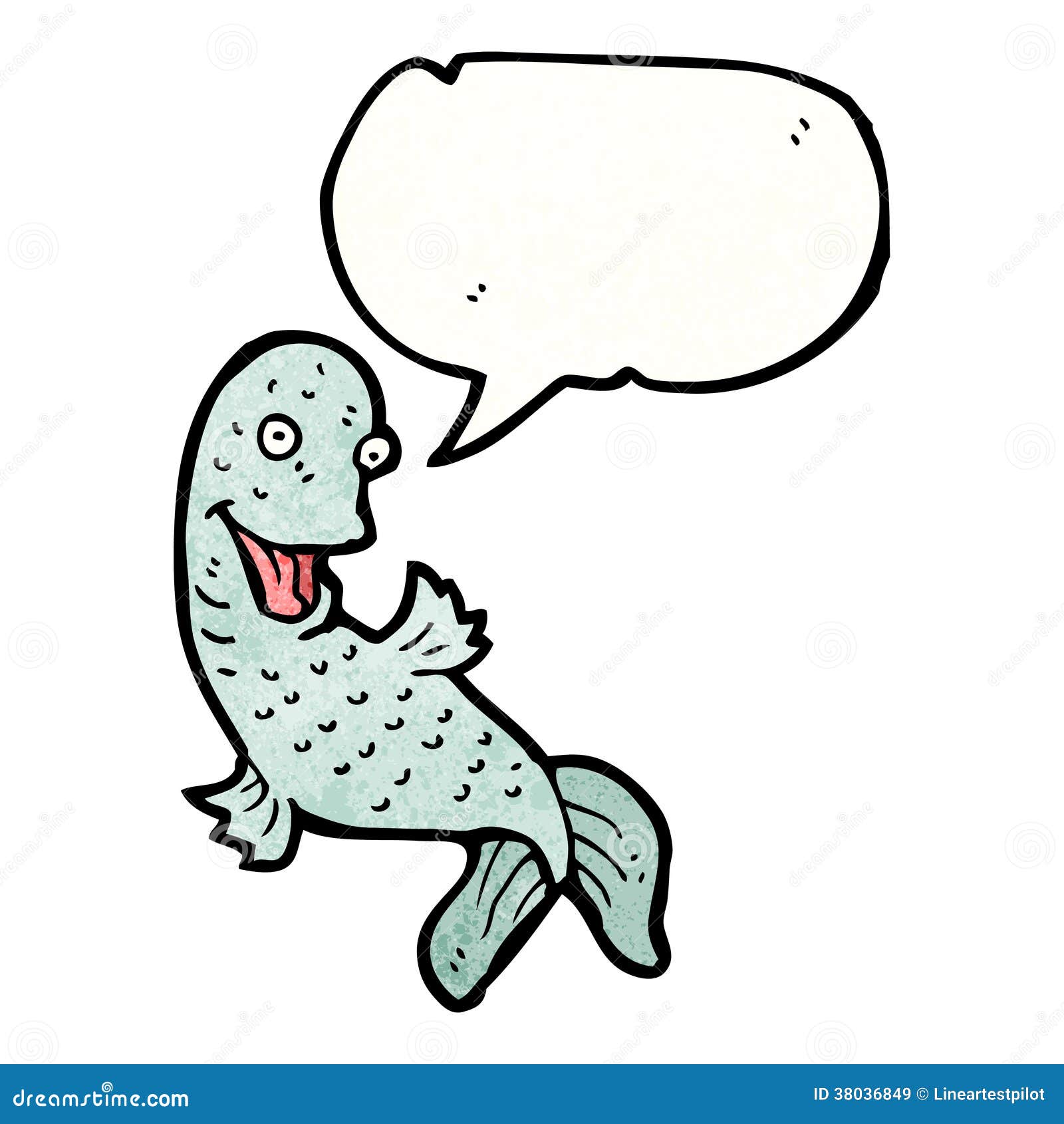 Funny talking fish cartoon stock vector. Illustration of clip - 38036849