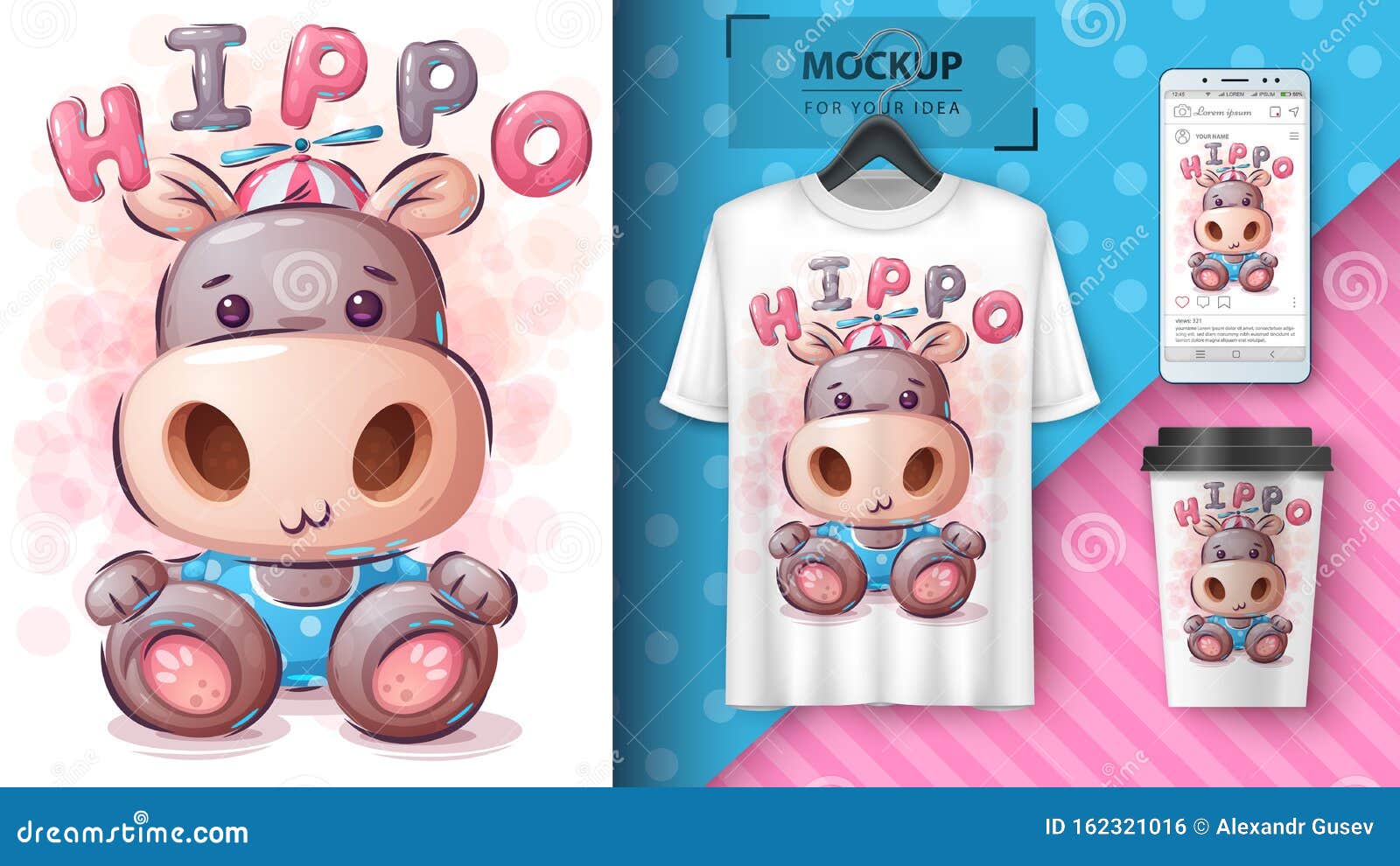 Funny Teddy Poster and Merchandising. Stock Vector - Illustration of ...