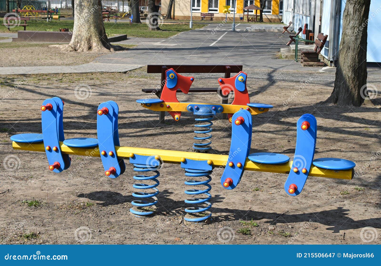 Funny Teeter at the Playground Stock Image - Image of funny, outdoor ...