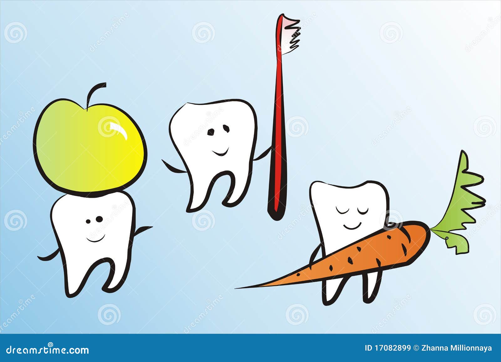 Funny teeth stock vector. Illustration of healthy, patient - 17082899