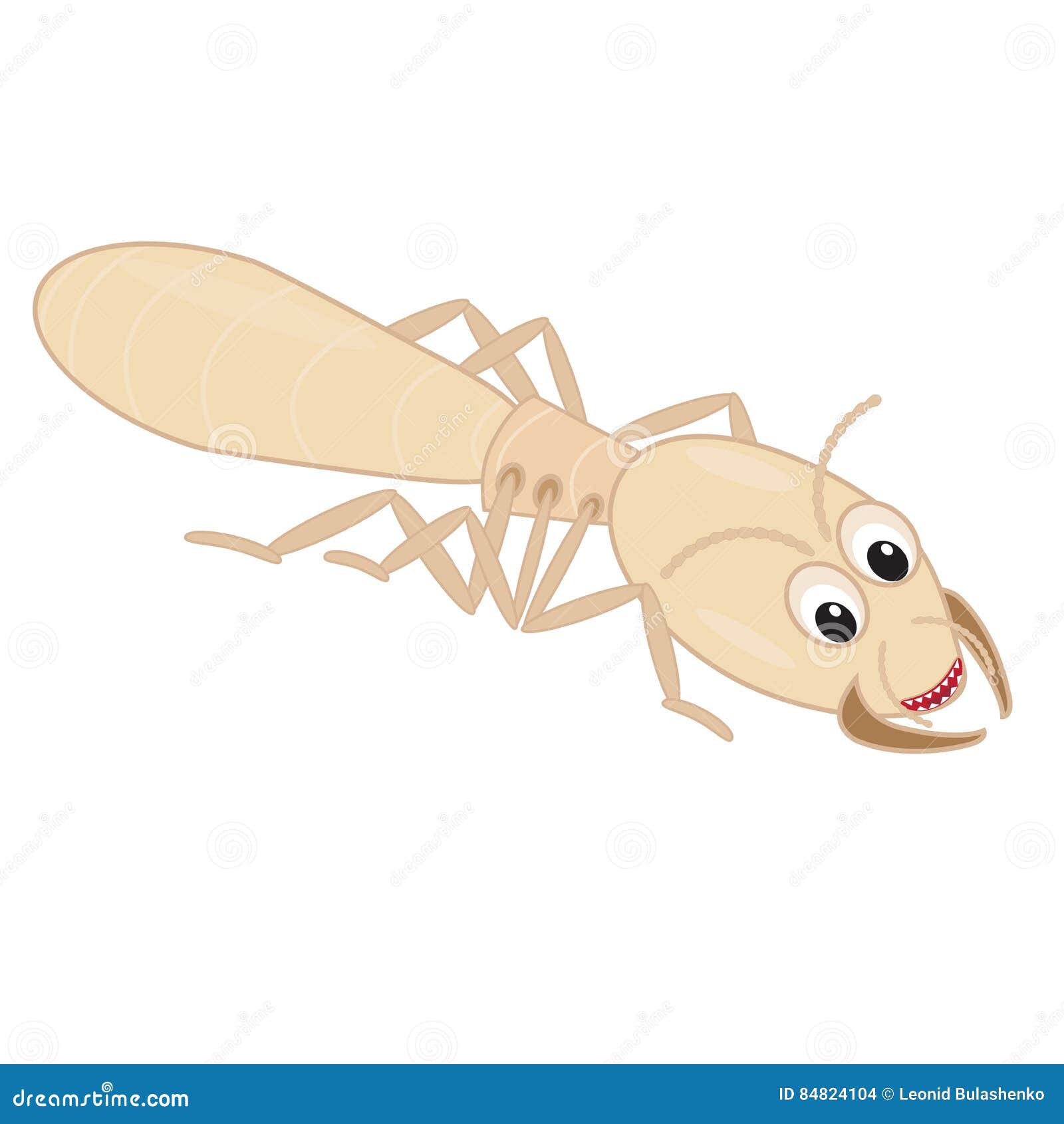 Funny Termite Cartoon Vector Illustration | CartoonDealer.com #84824104