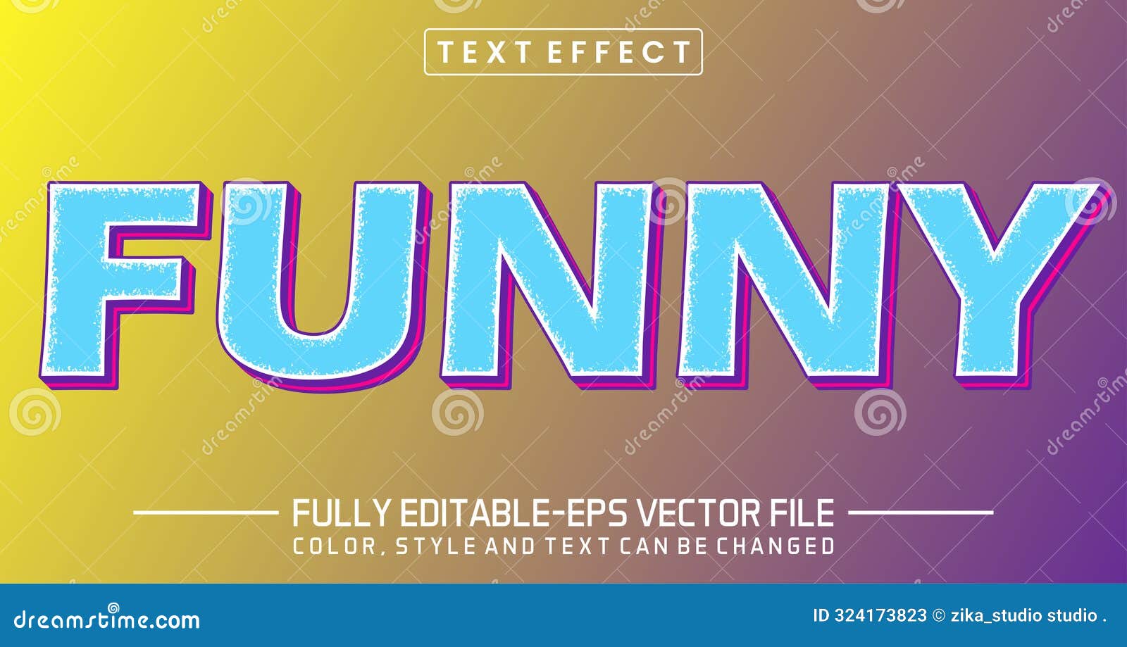 Funny Text Editable Style Effect Stock Illustration - Illustration of ...