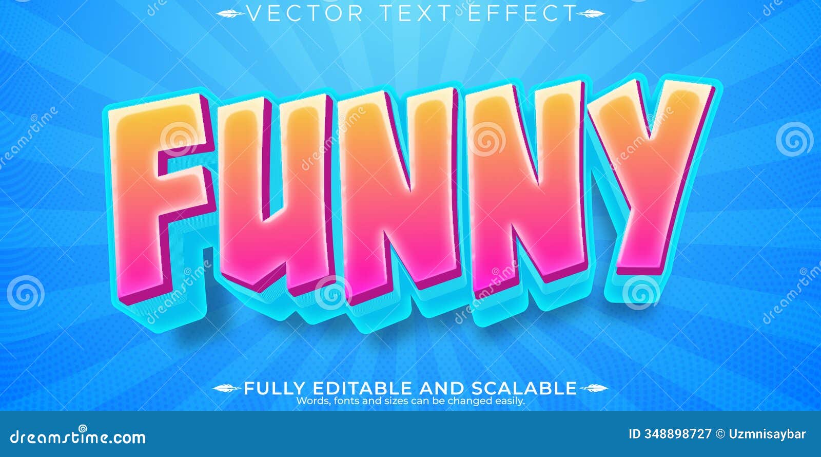 Funny Text Effect, Editable Cartoon and Child Text Style Stock Vector ...