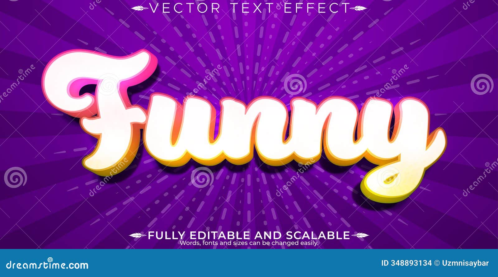 Funny Text Effect, Editable Cartoon and Kids Text Style Stock Vector ...