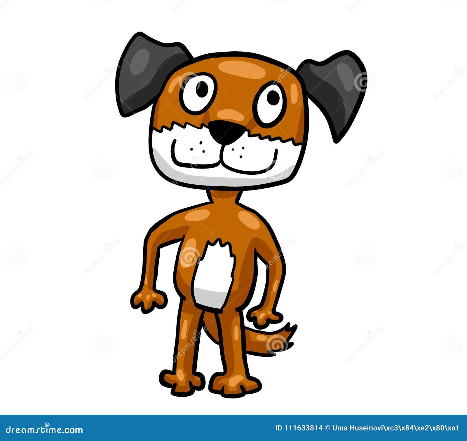 Funny Thin Brown Dog stock illustration. Illustration of canine - 111633814