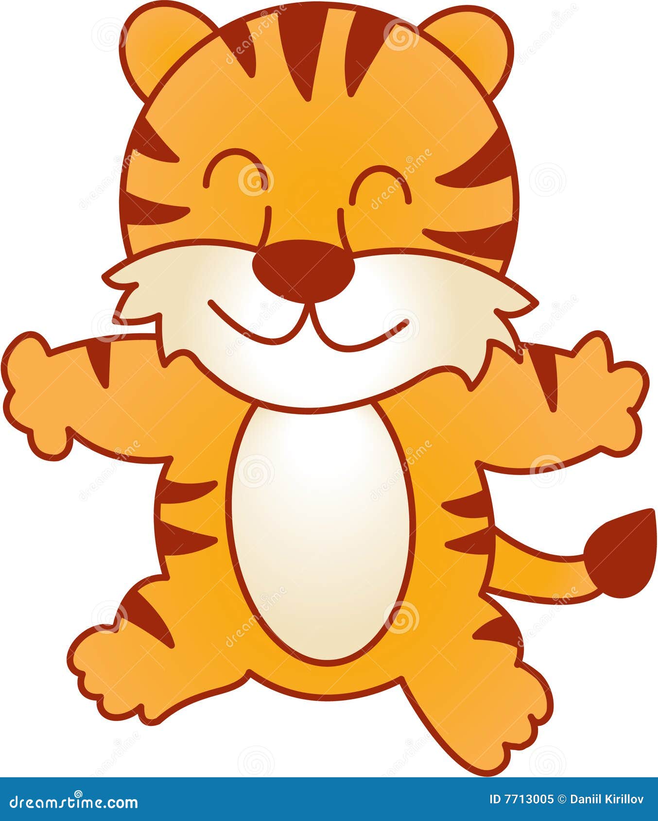 Funny Tiger - Vector Illustration Stock Vector - Illustration of ...