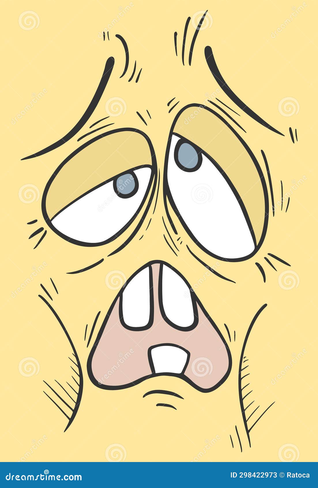 Funny Tired Expression Draw Stock Vector - Illustration of human ...