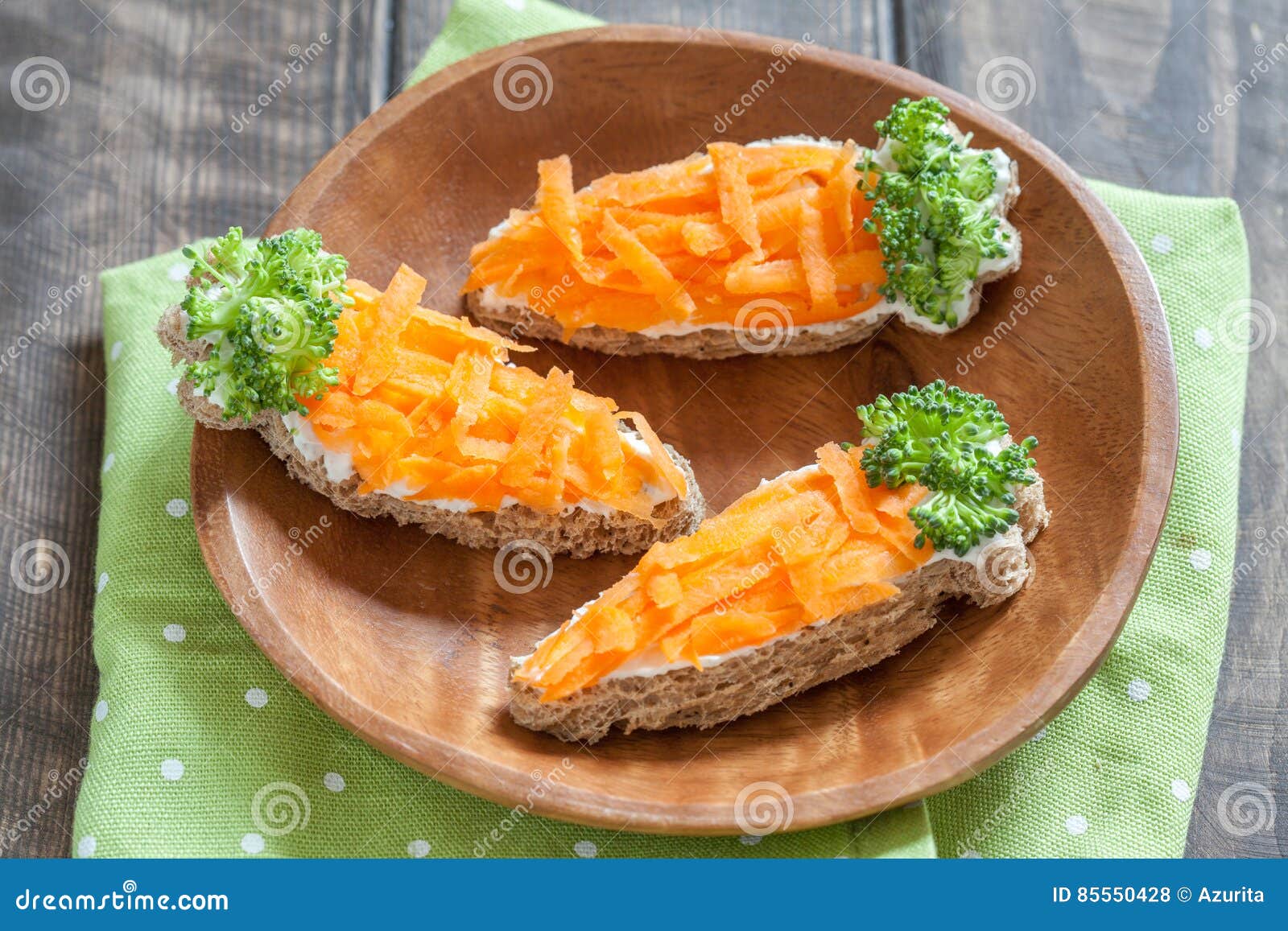 Funny Toasts in a Carrots Shape Stock Photo - Image of meal, cheese ...