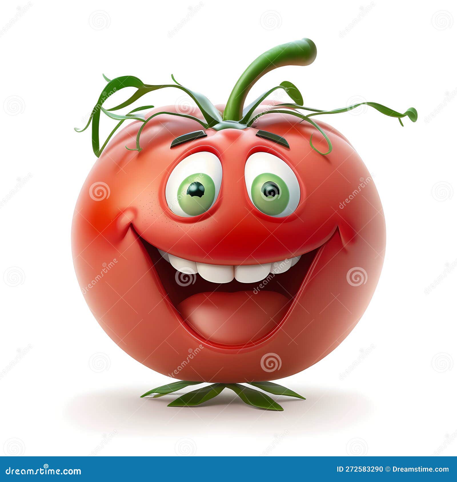 Funny Tomato Cartoon. Generative AI Stock Illustration - Illustration ...