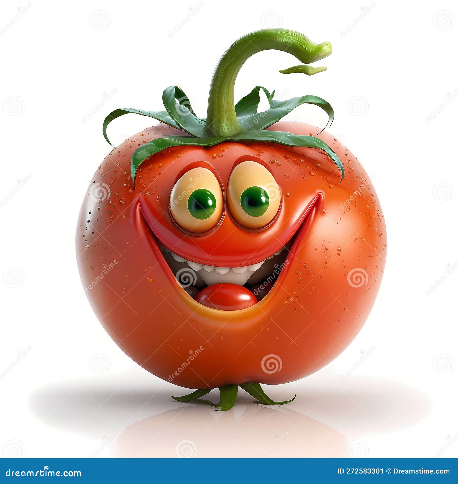 Funny Tomato Cartoon. Generative AI Stock Illustration - Illustration ...