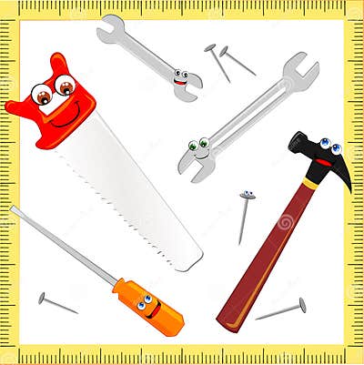 Funny tools stock vector. Illustration of meter, screwdriver - 14020861