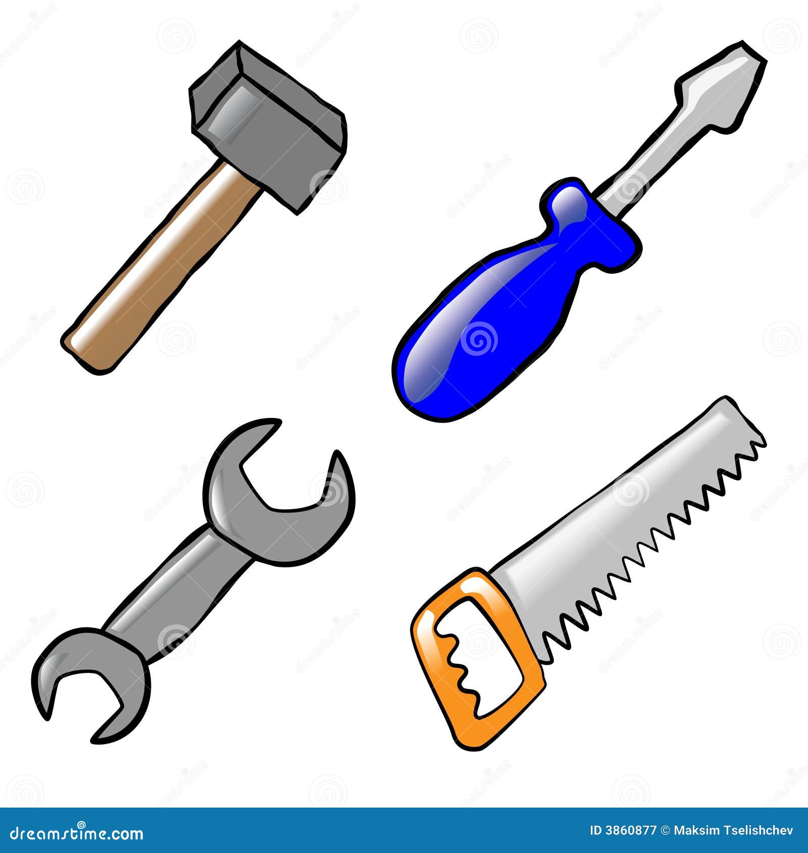Funny tools stock vector. Illustration of equipment, internet - 3860877