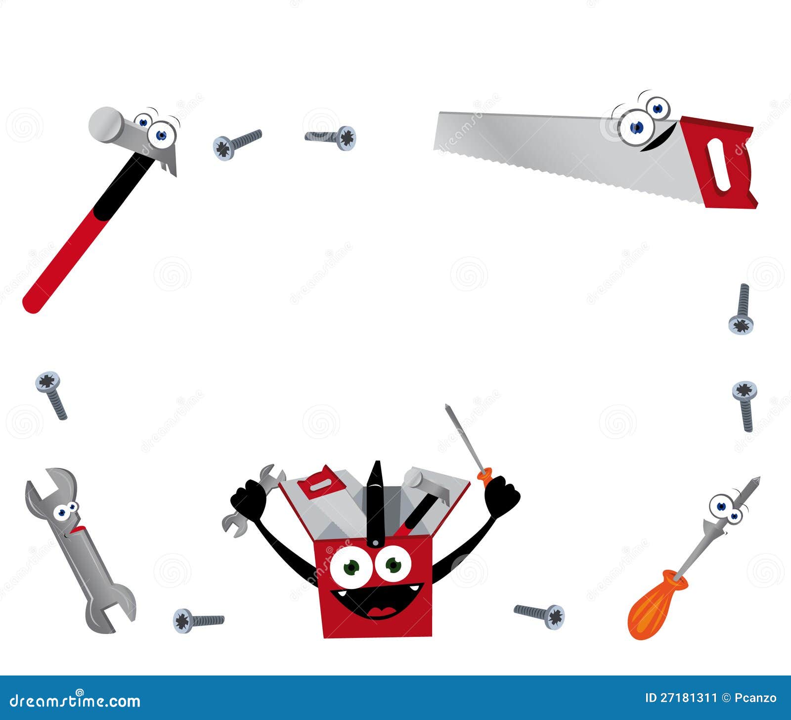Funny Tools Frame stock illustration. Illustration of tool - 27181311