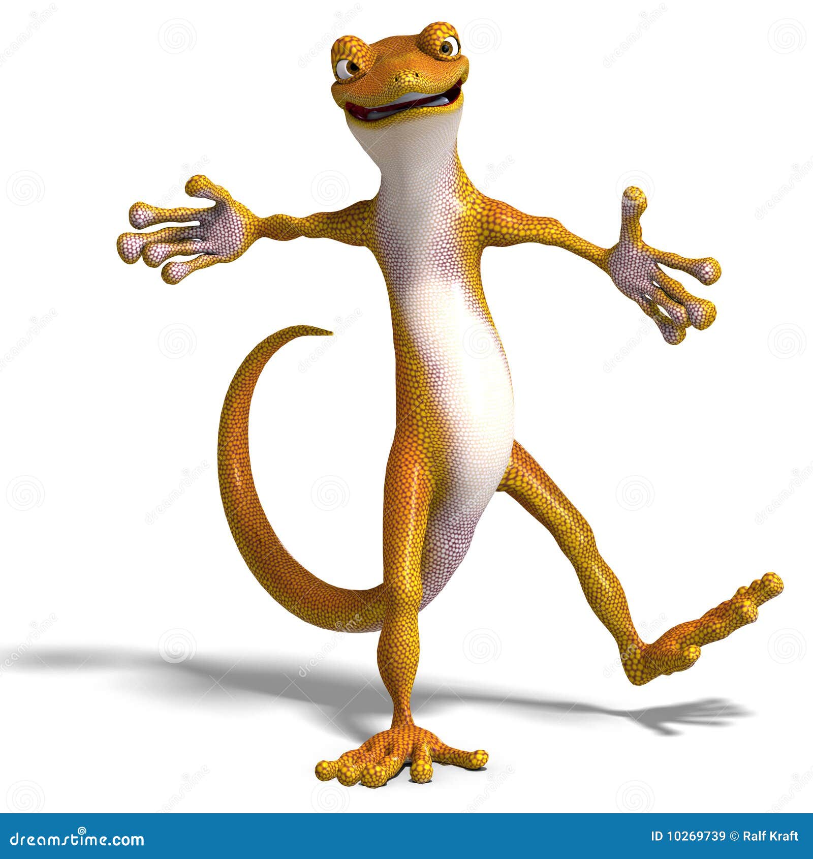 Funny toon gecko stock illustration. Illustration of sweet - 10269739