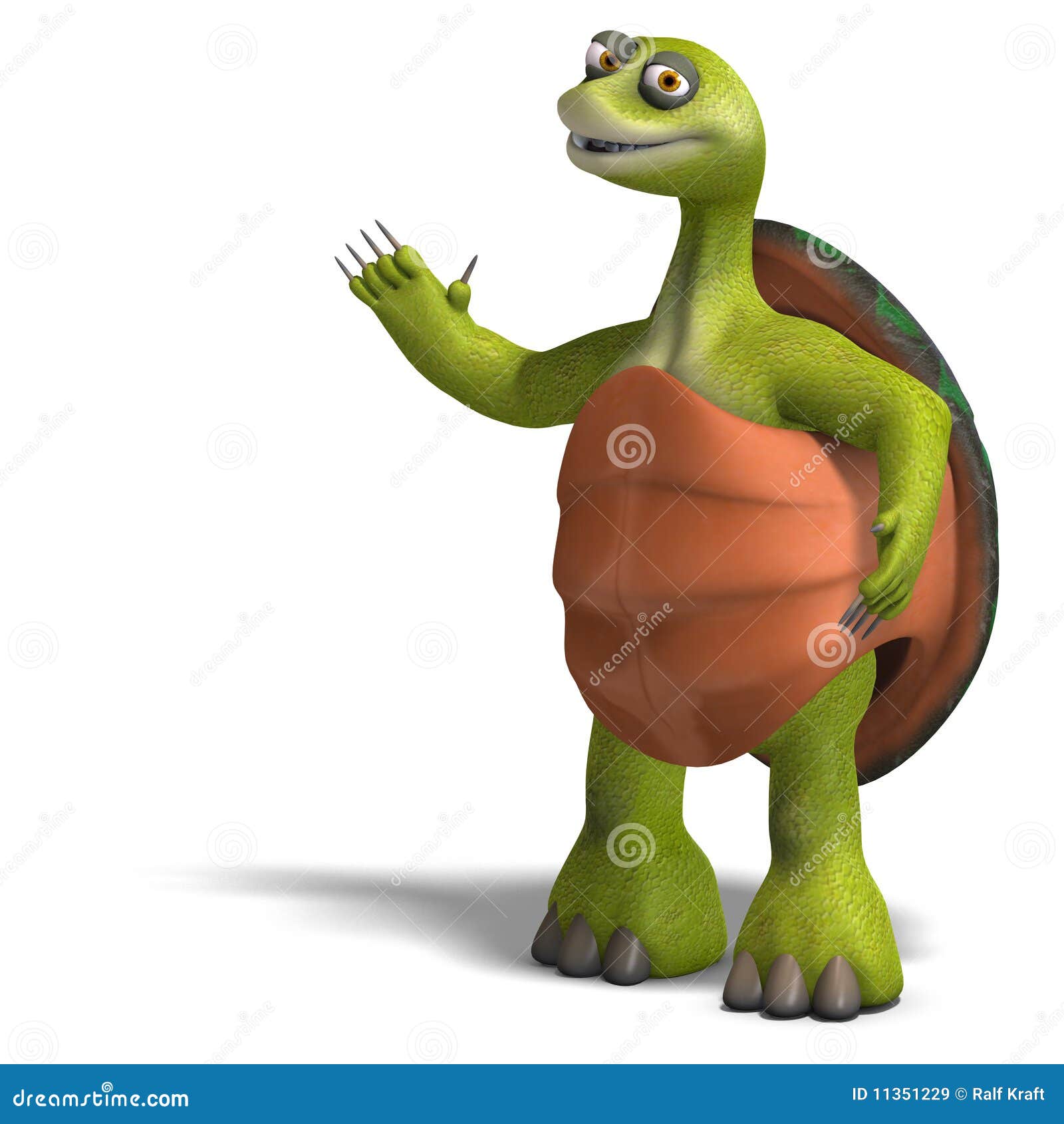 Funny Toon Turtle Enjoys Life Stock Illustration - Illustration of ...