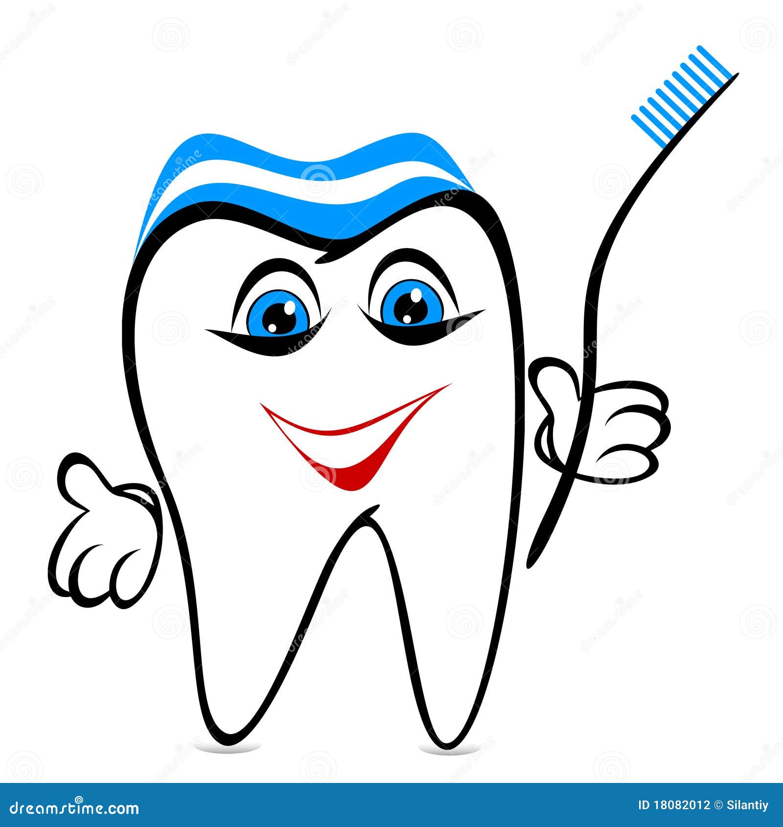 Funny tooth. stock vector. Illustration of healthy, object - 18082012