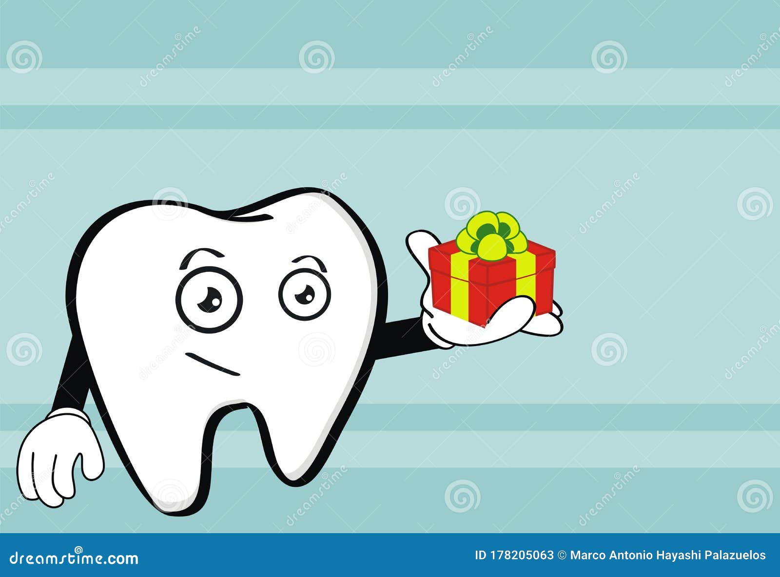 Funny Tooth Cartoon Expression Background Stock Vector - Illustration ...