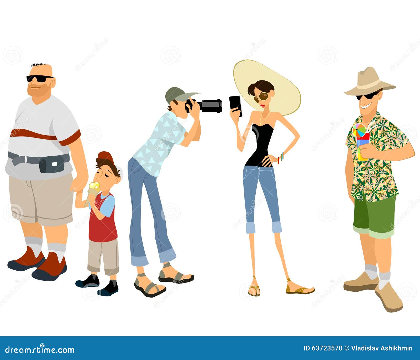 Funny Tourist Cartoon