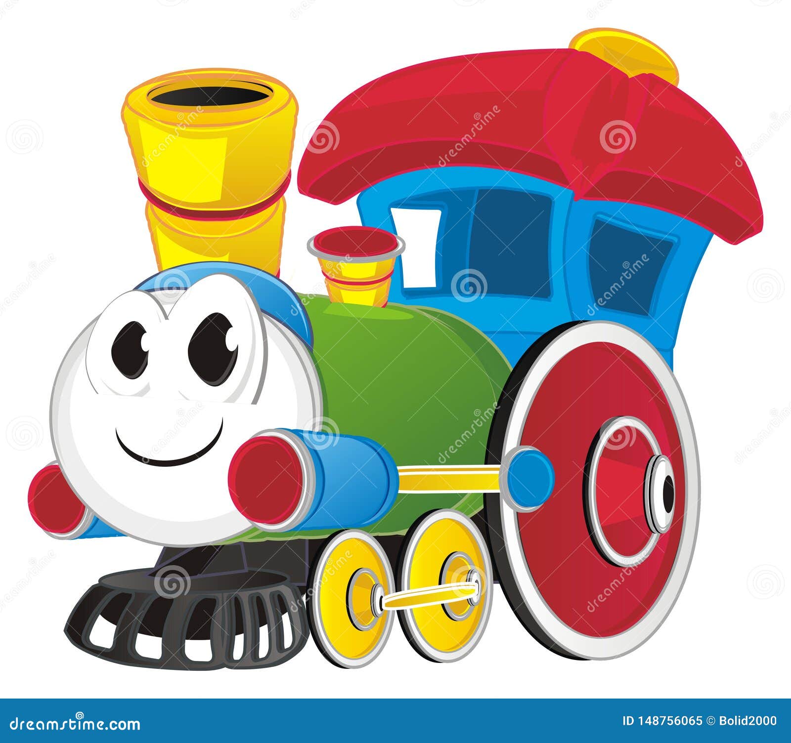 Funny toy train stock illustration. Illustration of truck - 148756065