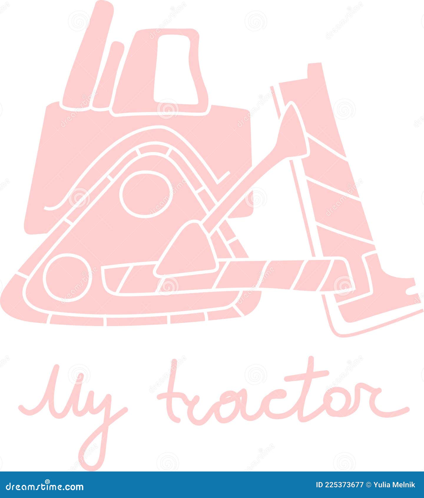 Funny Tractor with Sign Tractor. Vector Design Element. Cute Vector ...