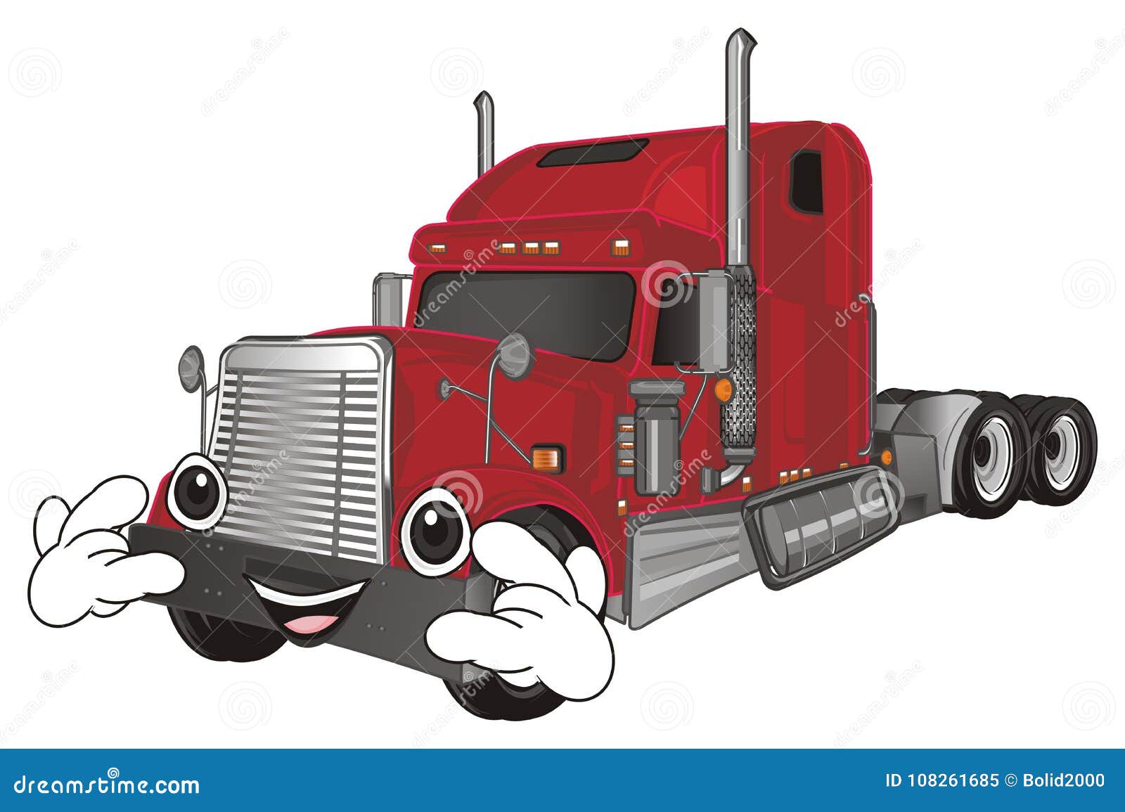 Funny trailer show gesture stock illustration. Illustration of gesture ...