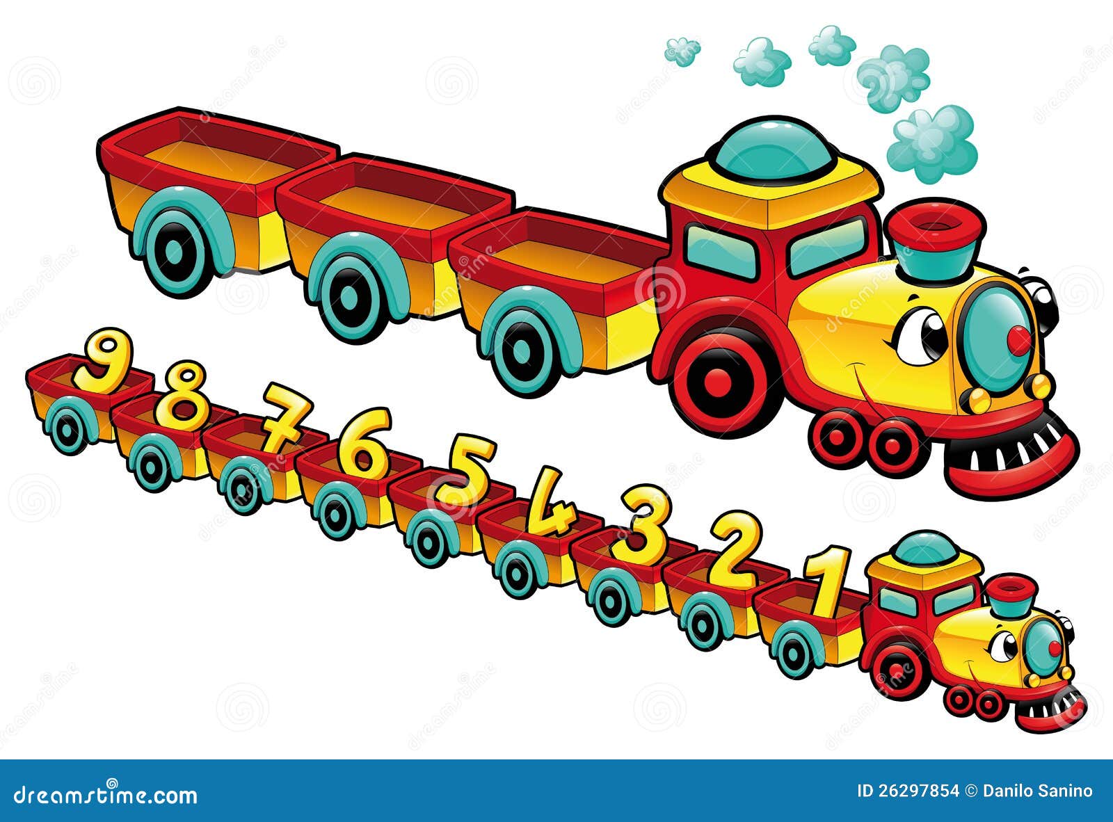 Funny Train. Vector Illustration | CartoonDealer.com #44709796
