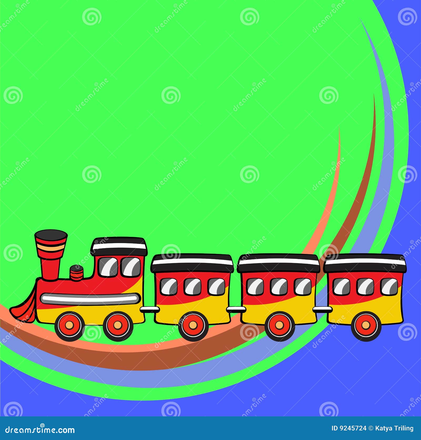 Funny Train. Vector Illustration | CartoonDealer.com #44709796