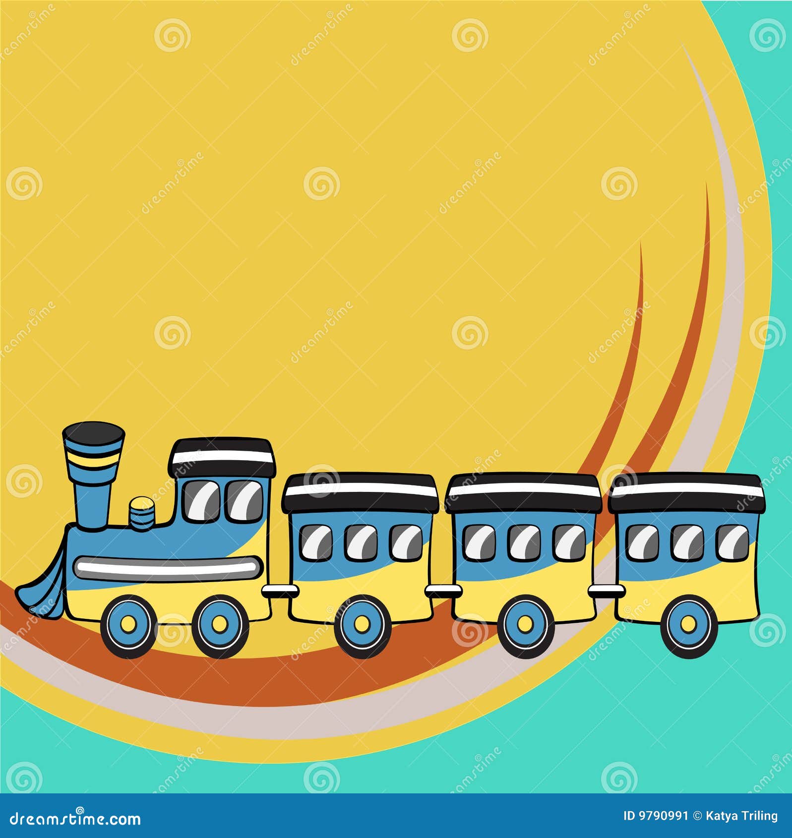 Funny Train. Vector Illustration | CartoonDealer.com #44709796