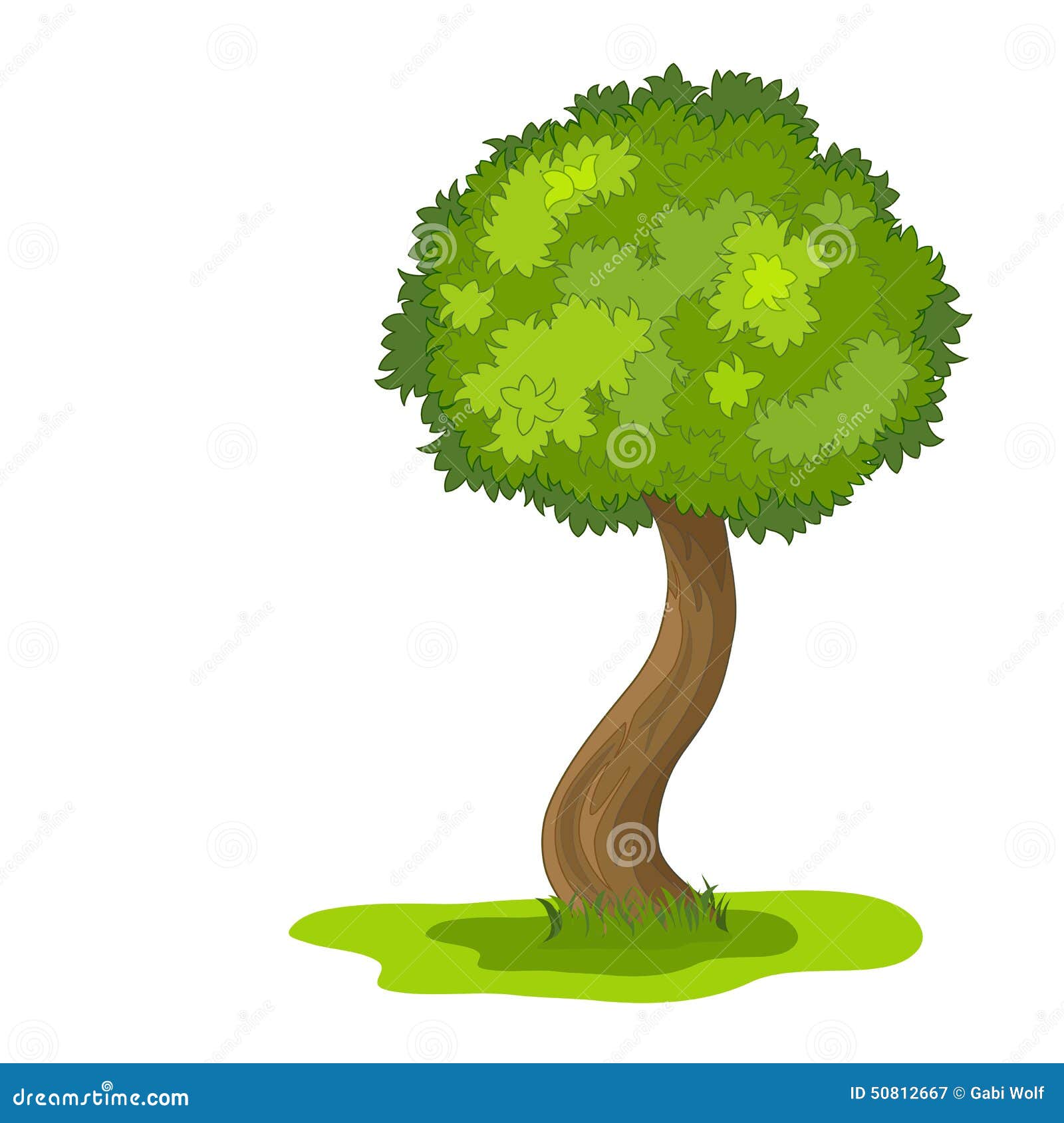 Funny tree stock vector. Illustration of vector, deciduous - 50812667
