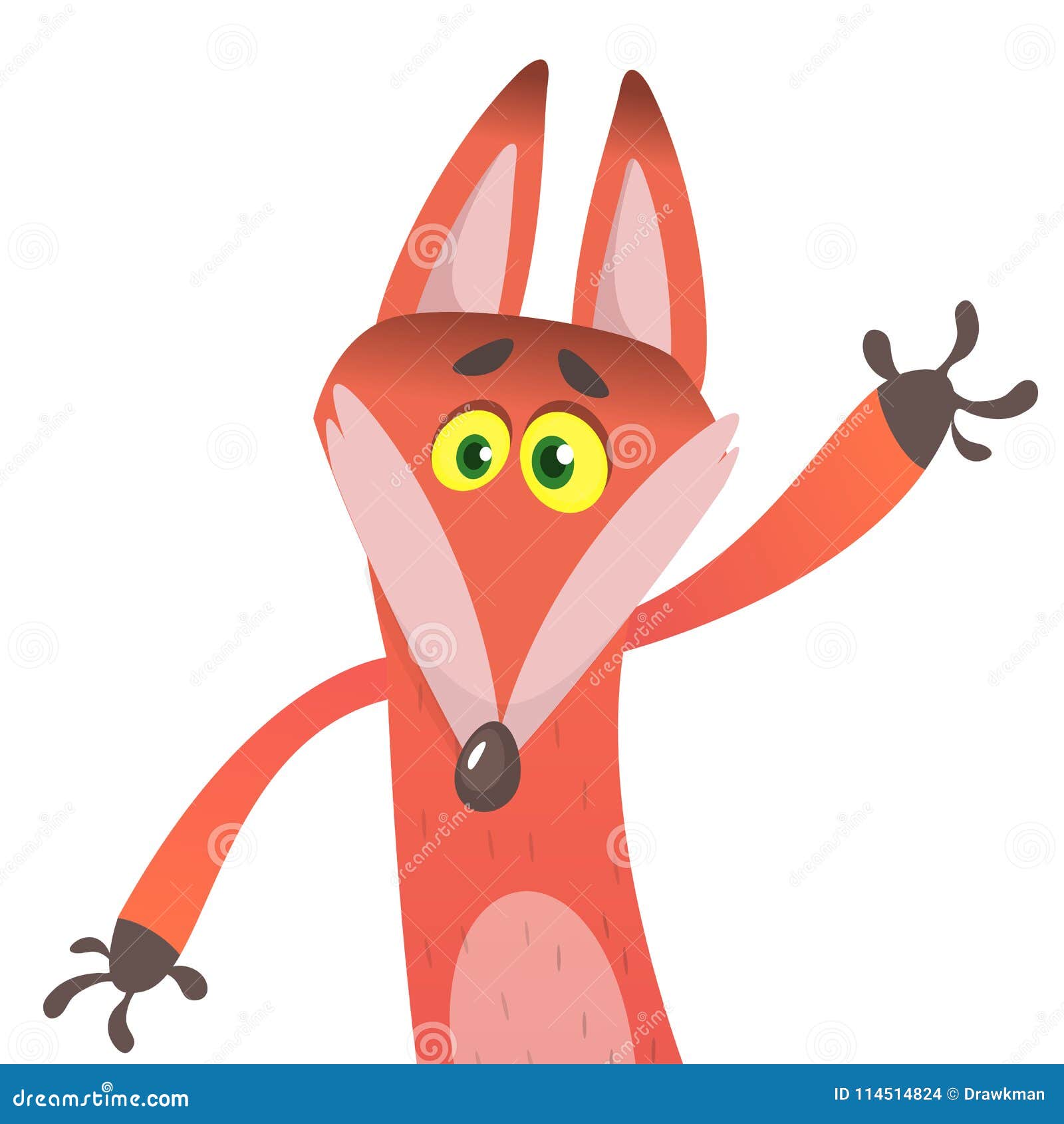 Funny Tricky Fox Cartoon. Vector Illustration Stock Vector ...