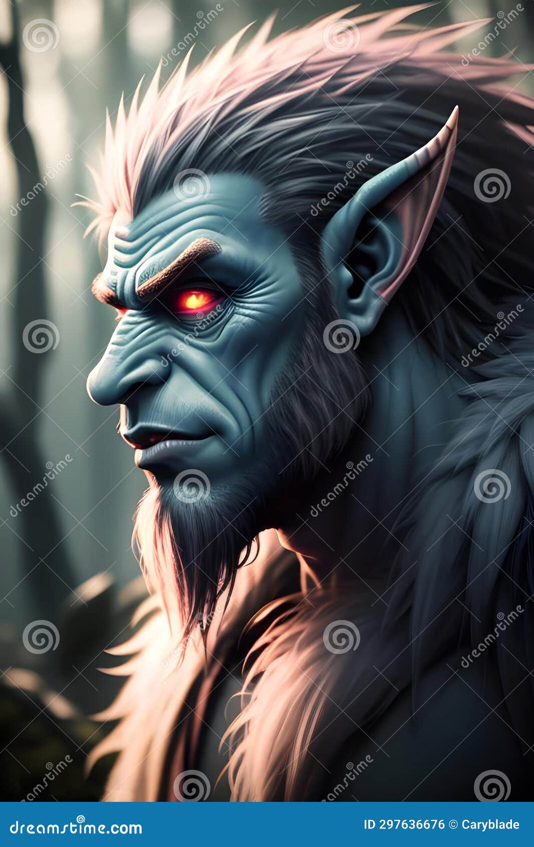 Funny troll. stock illustration. Illustration of fear - 297636676