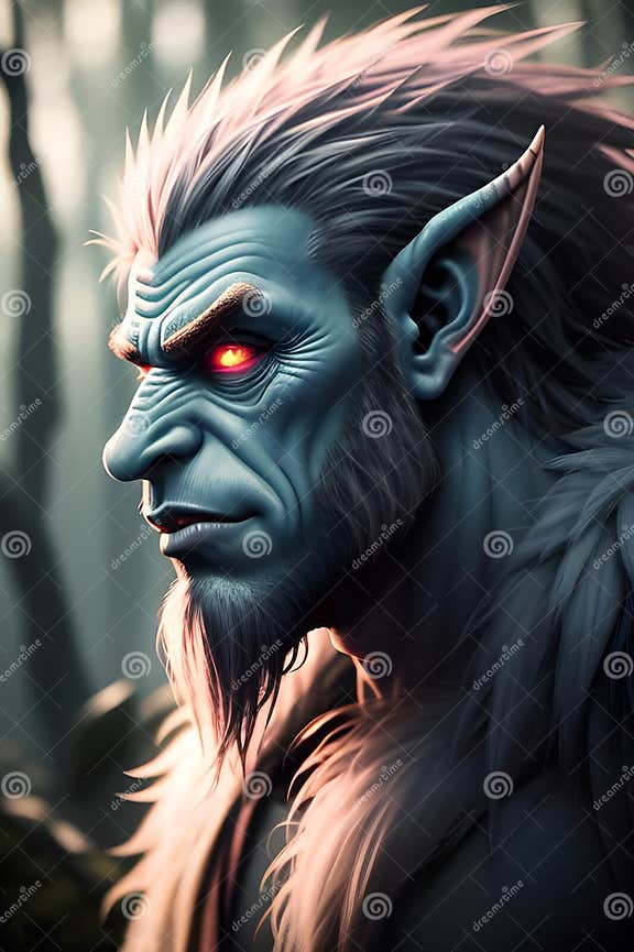 Funny troll. stock illustration. Illustration of fear - 297636676