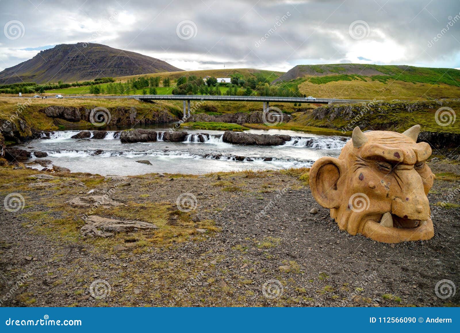 Funny Troll Warning Sign At The Road To Trollstigen, Norway Royalty ...