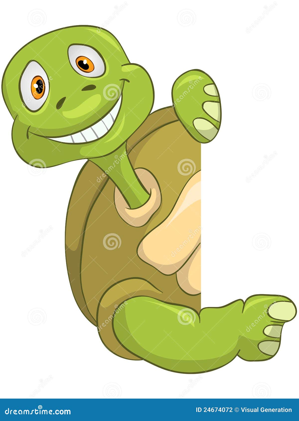 Funny Turtle Vector Illustration | CartoonDealer.com #24674096