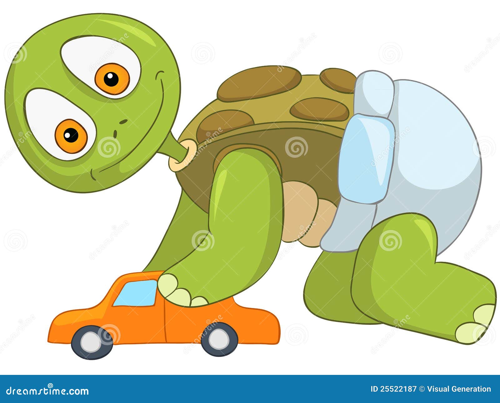 Funny Turtle. Baby Boy. stock illustration. Illustration of cartoon ...