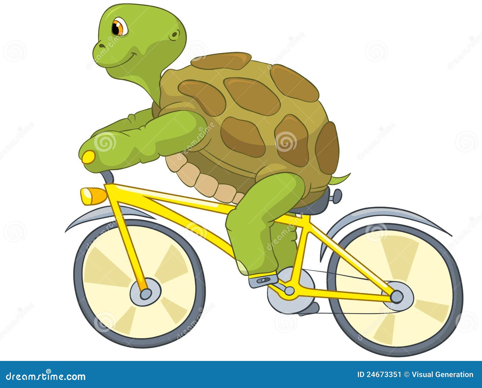 Funny Turtle. Biker. stock vector. Illustration of active - 24673351