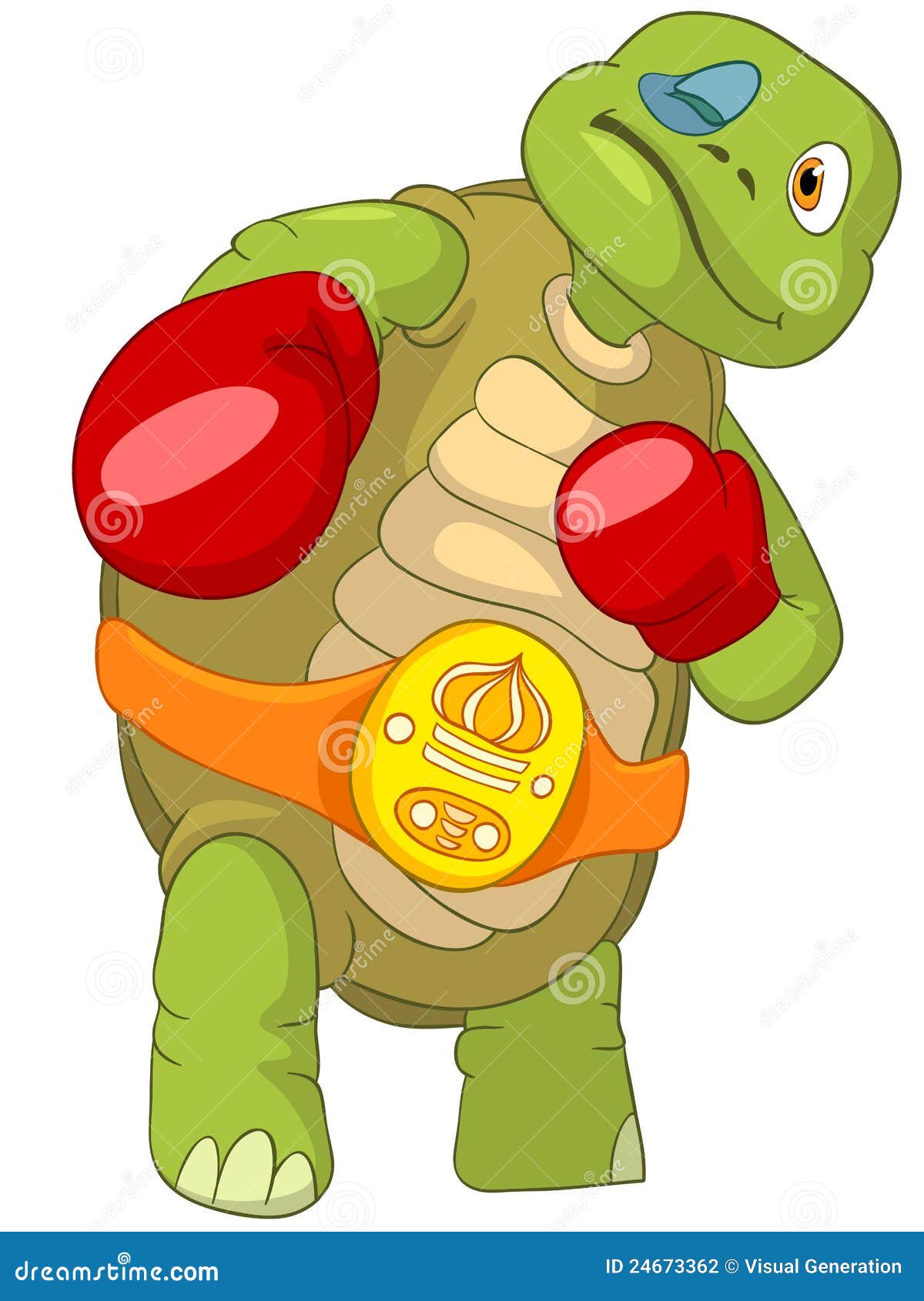 Funny Turtle. Boxer. stock vector. Illustration of childhood - 24673362