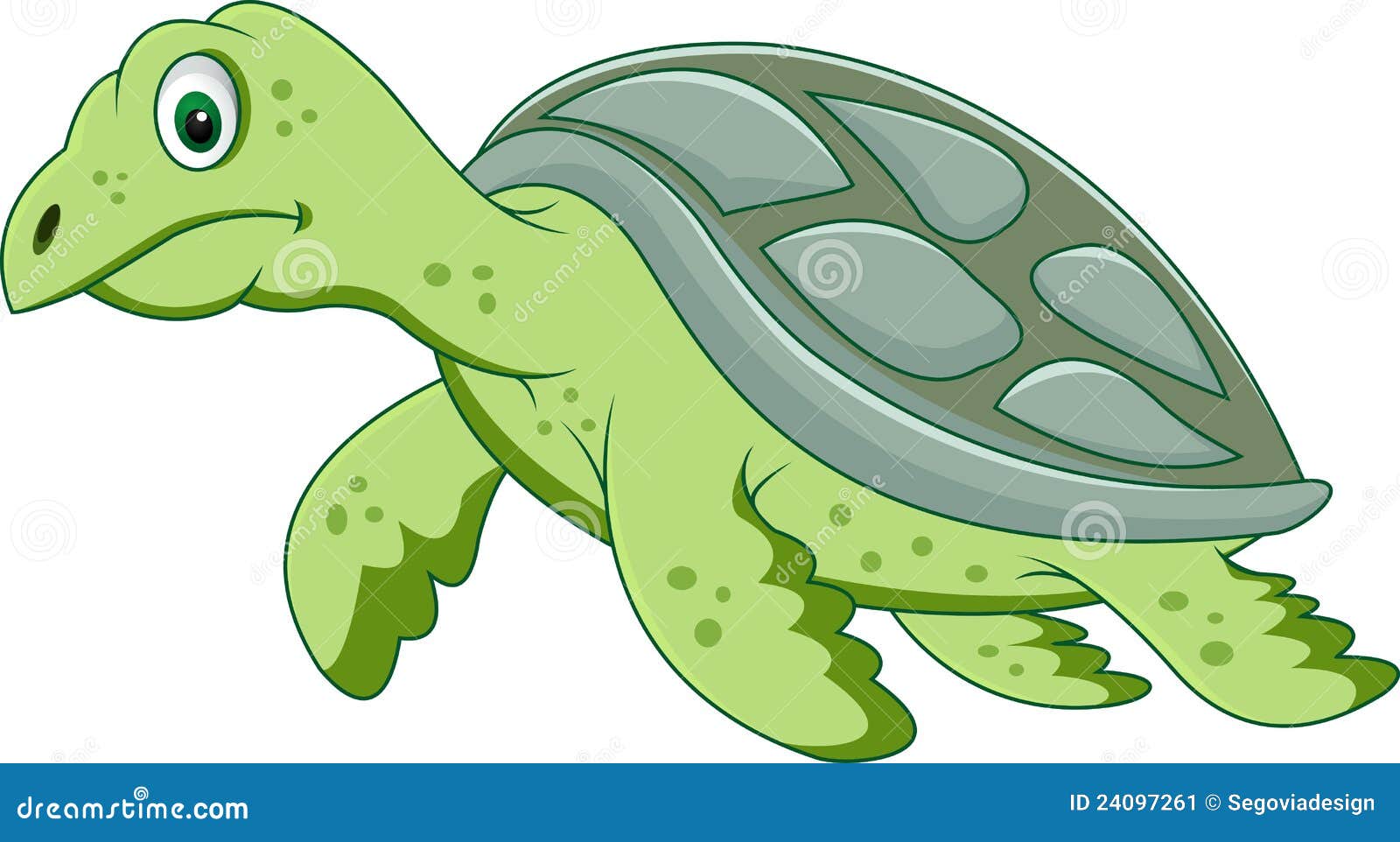 Funny turtle cartoon stock vector. Illustration of smiling - 24097261