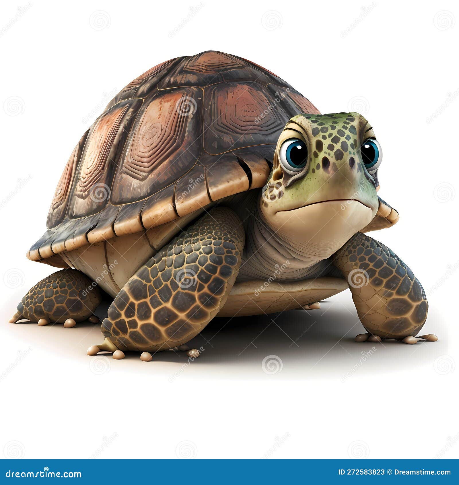 Funny Cute Turtle. Generative AI Stock Image - Image of expression ...