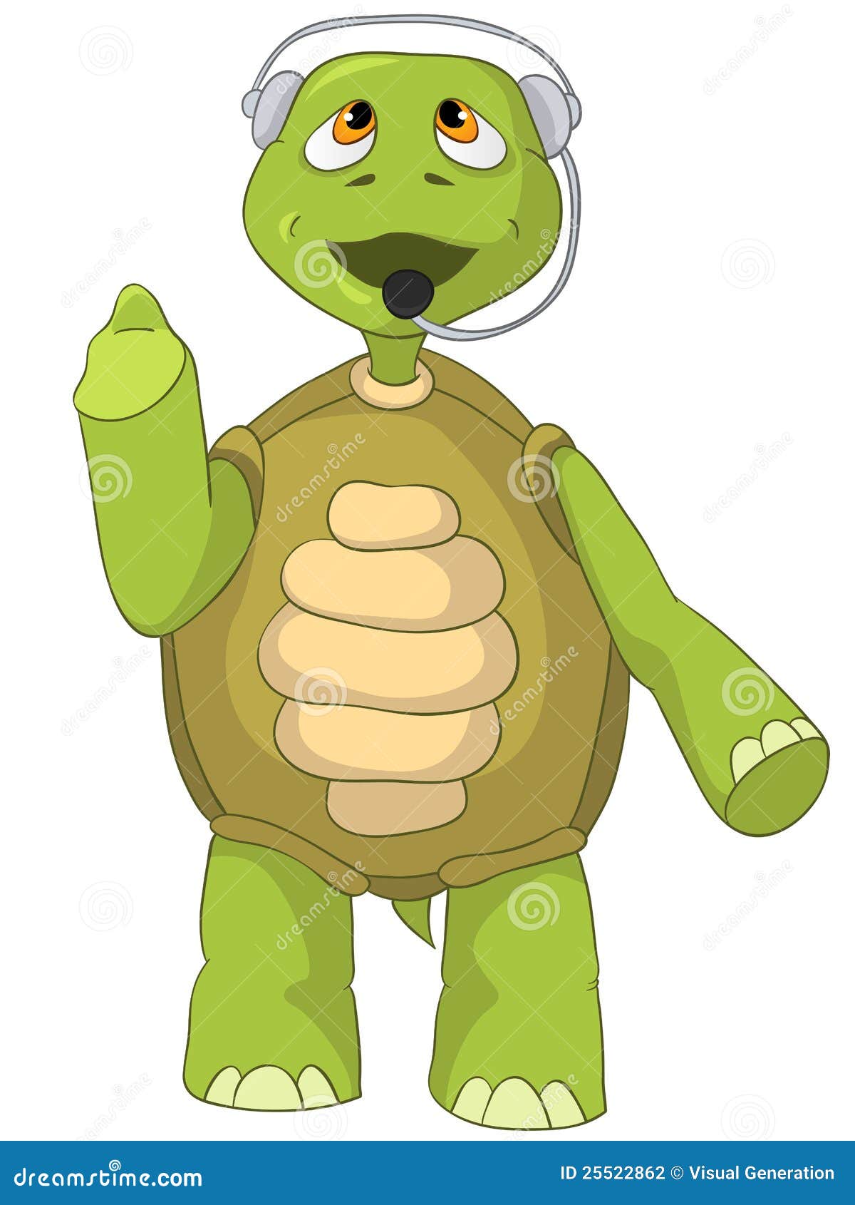 Funny Turtle. Comunication. Stock Vector - Illustration of caricature ...