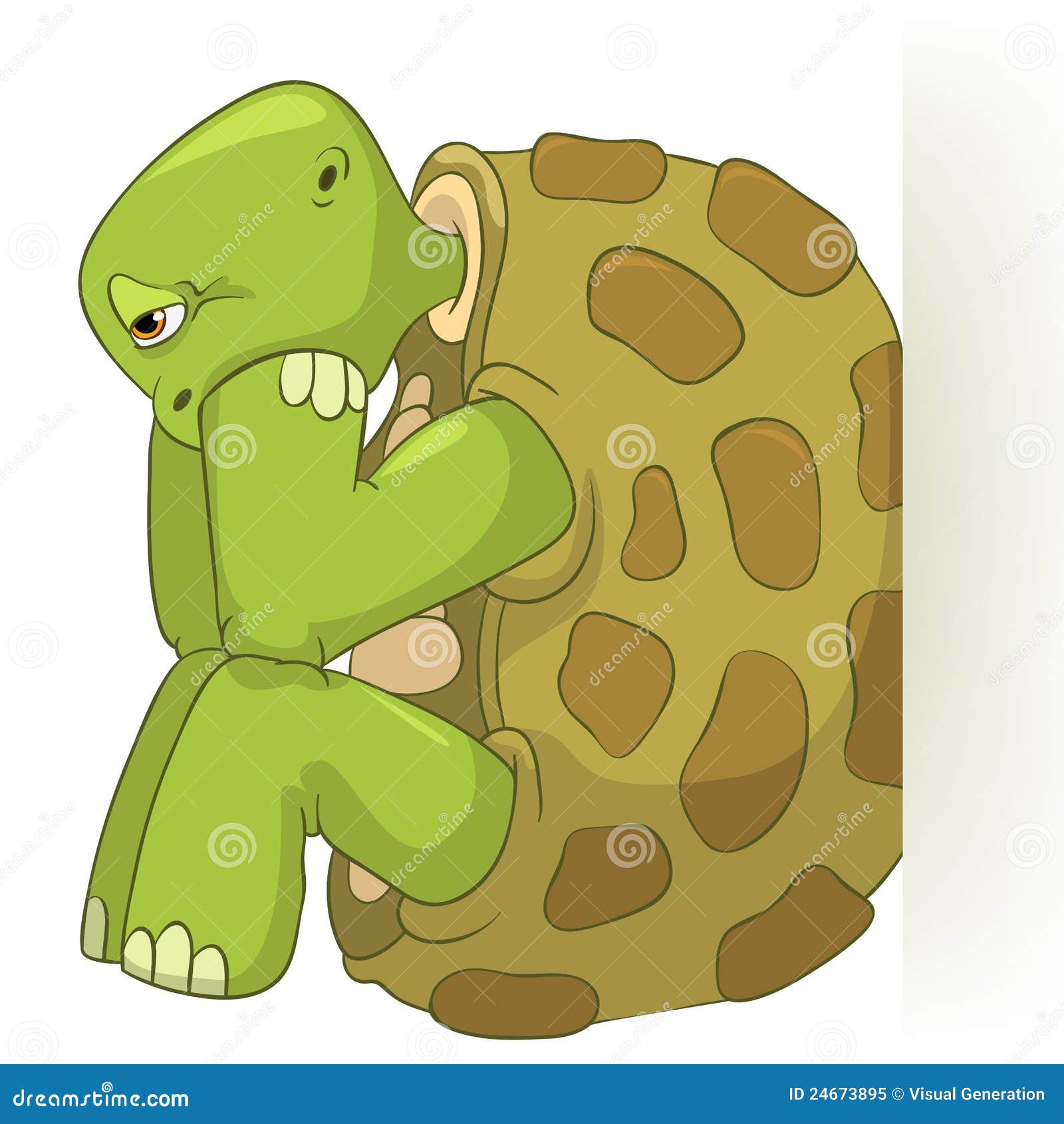 Funny Turtle. Confusion. stock vector. Illustration of confused - 24673895