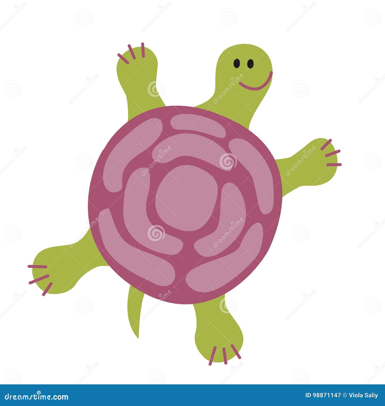 Funny turtle funny green stock vector. Illustration of drawing - 98871147