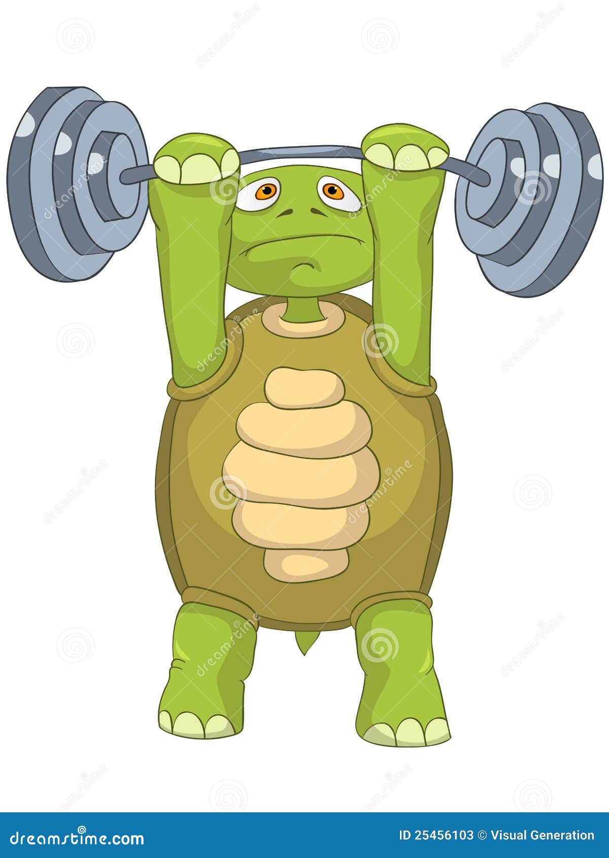 Funny Turtle. Gym. stock vector. Illustration of cheerful - 25456103