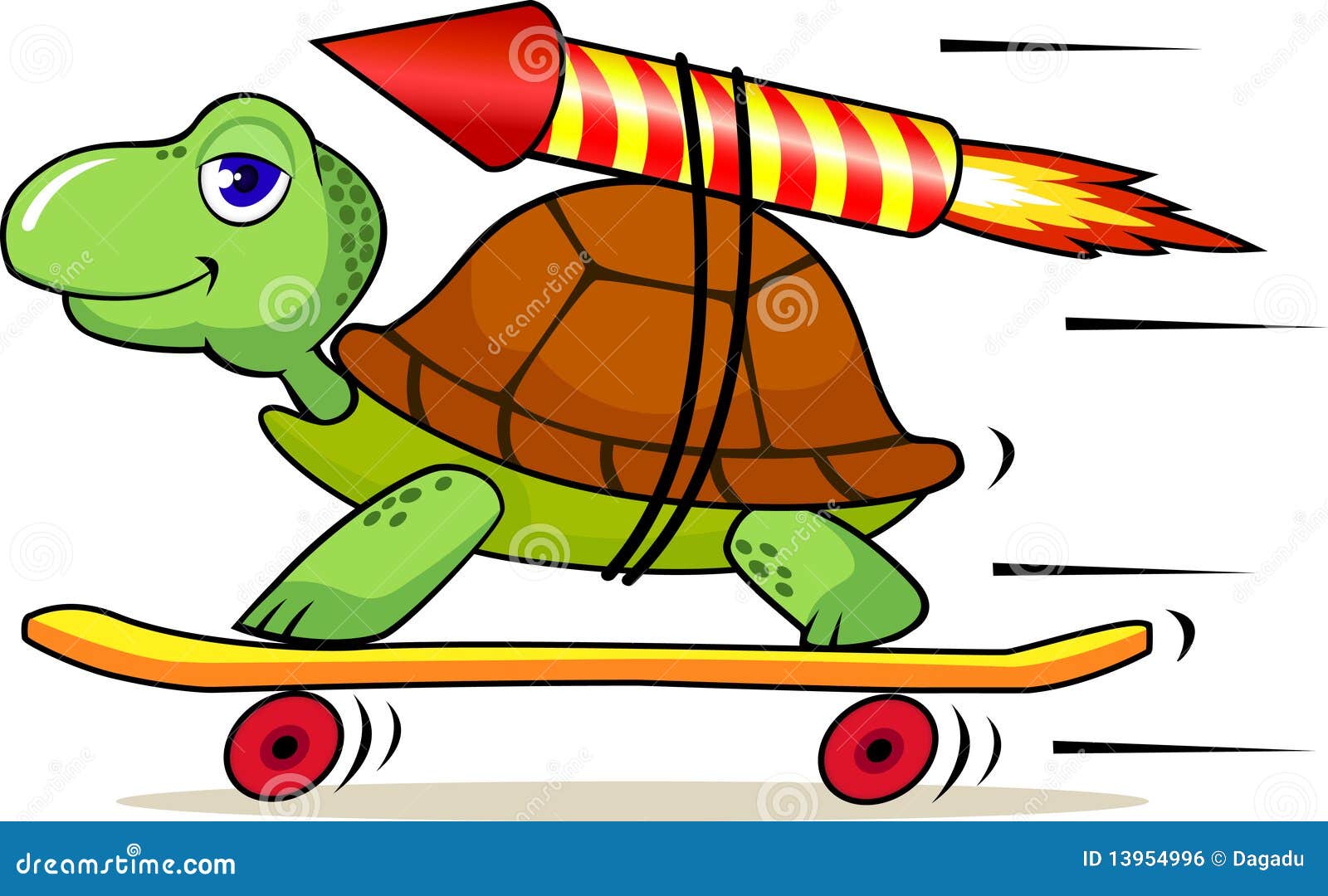 Funny turtle with rocket stock vector. Illustration of happy - 13954996
