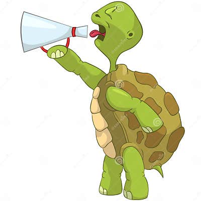 Funny Turtle. Screaming. stock vector. Illustration of funny - 24673611