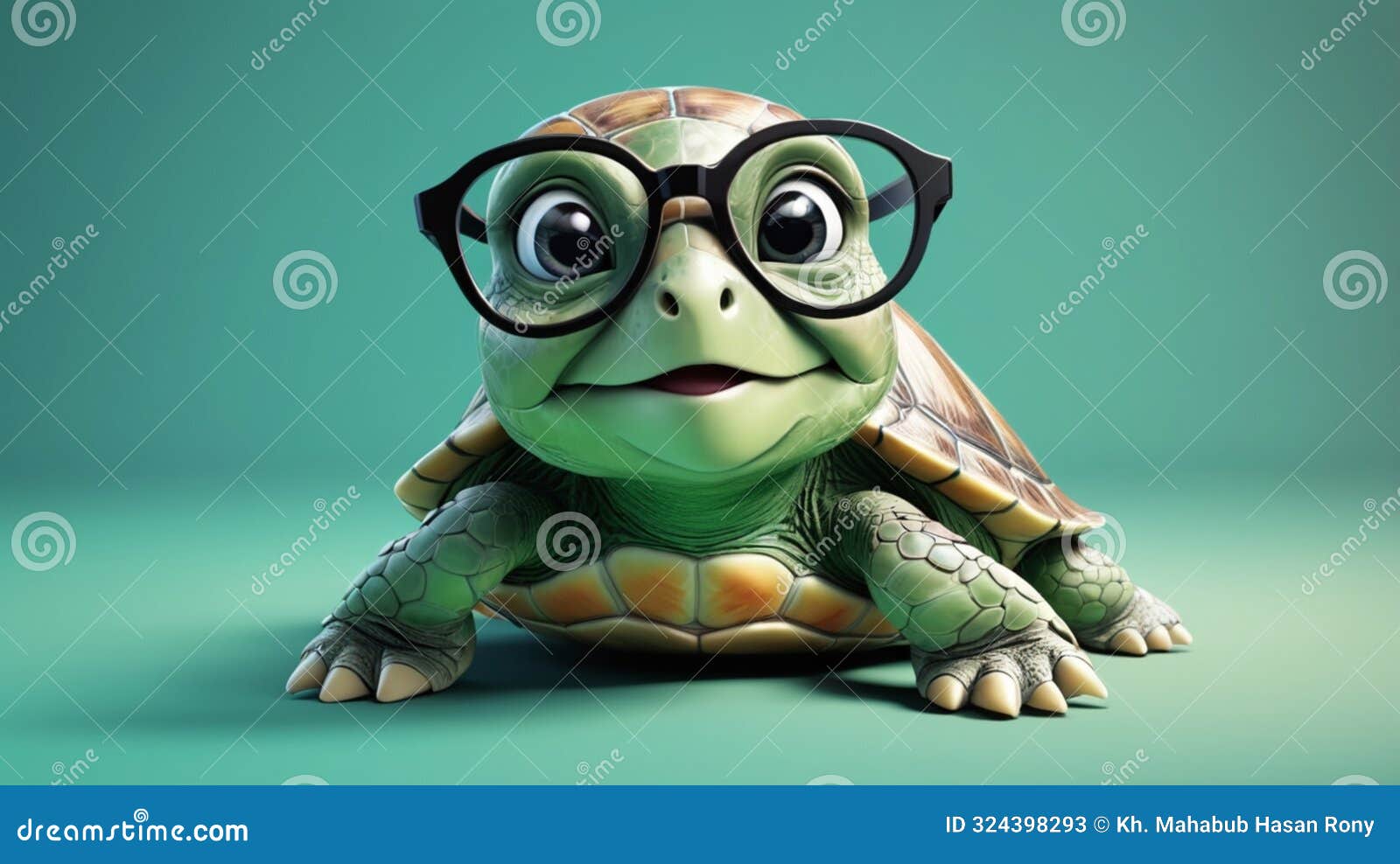 Funny Turtles, AI GENERATED Stock Image - Image of generated, turtles ...