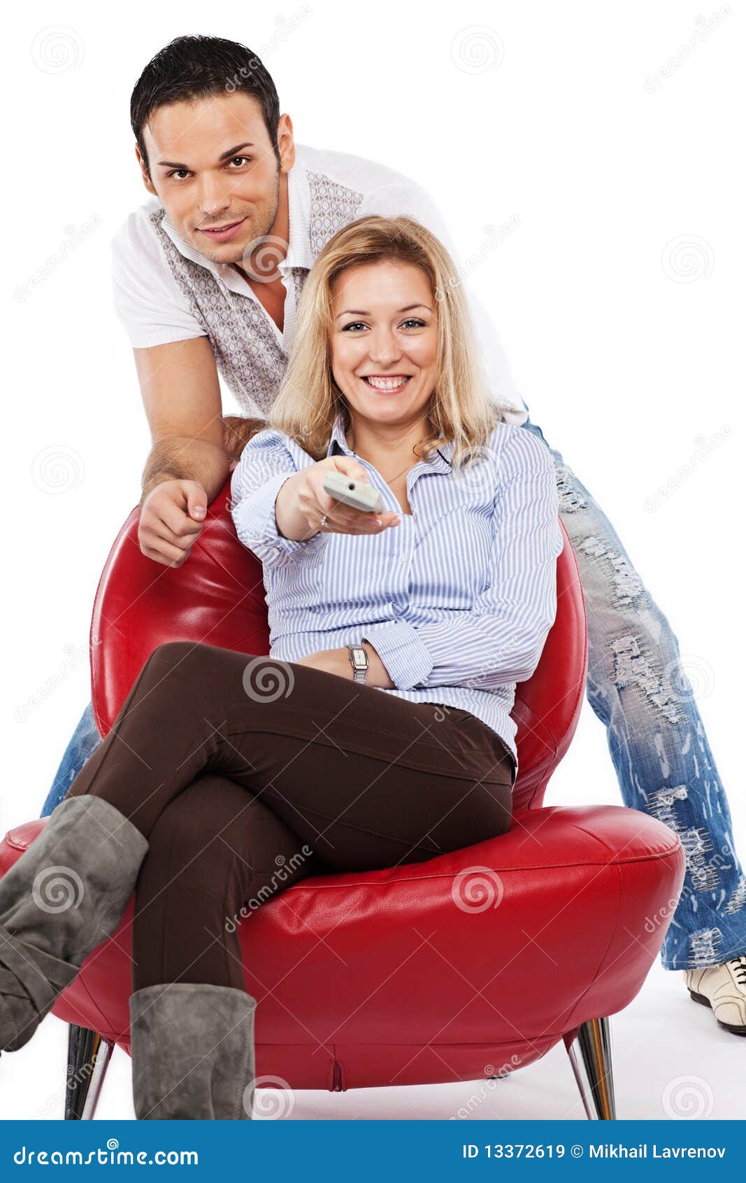 Funny TV program stock image. Image of seated, emotions - 13372619