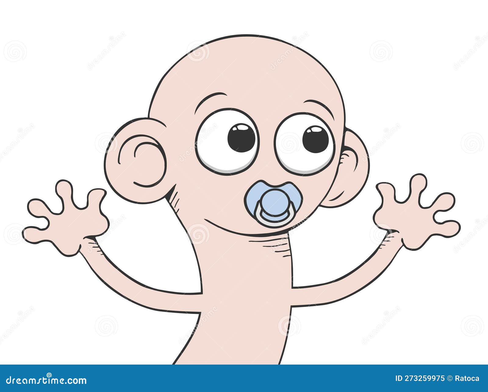 Funny ugly baby stock vector. Illustration of child - 273259975